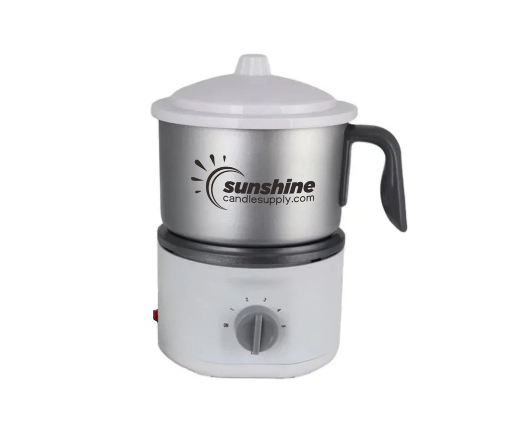 Automatic candle making machine. Melts and stirs wax